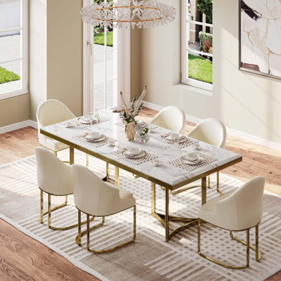 Square marble top dining table store